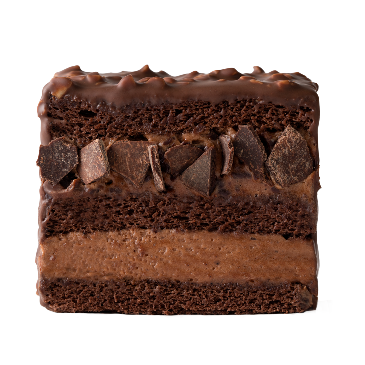 Crunchy Almond Chocolate Cake (Slice) | Mon cher